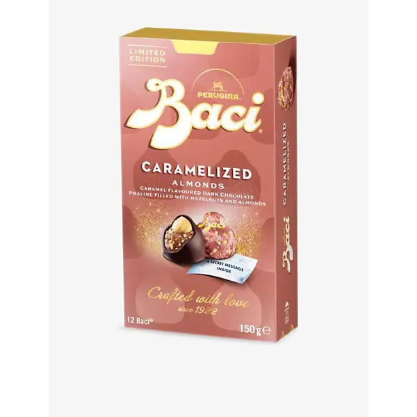 BACI Caramelised Flavoured Hazelnut And Almond Dark Chocolate Pralines 150g