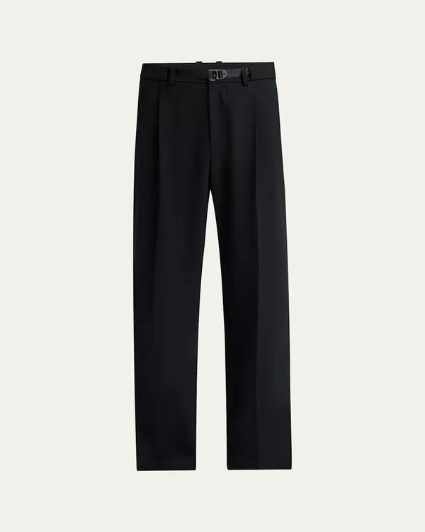 Moncler Matte Belted Twill Trousers