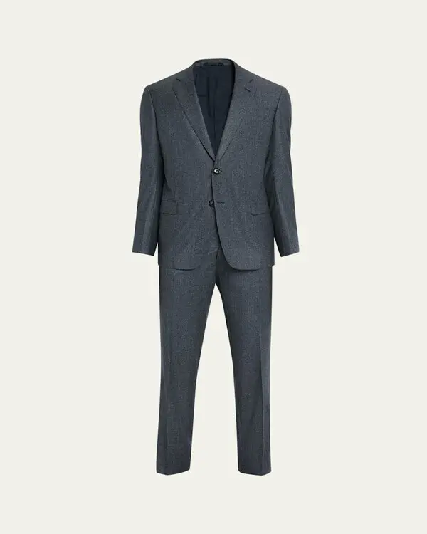 Giorgio Armani Wool Micro-houndstooth Two-piece Suit