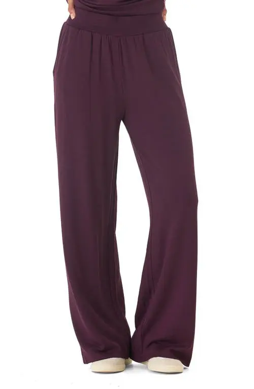 THREADS 4 THOUGHT Esmeralda Feather Wide Leg Pants - Ultra Maroon