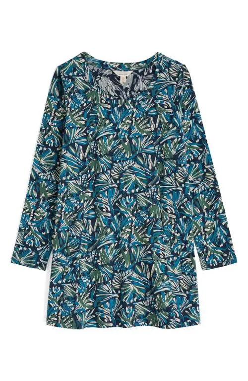 SEASALT CORNWALL Frond Print Long Sleeve Cotton Jersey Tunic