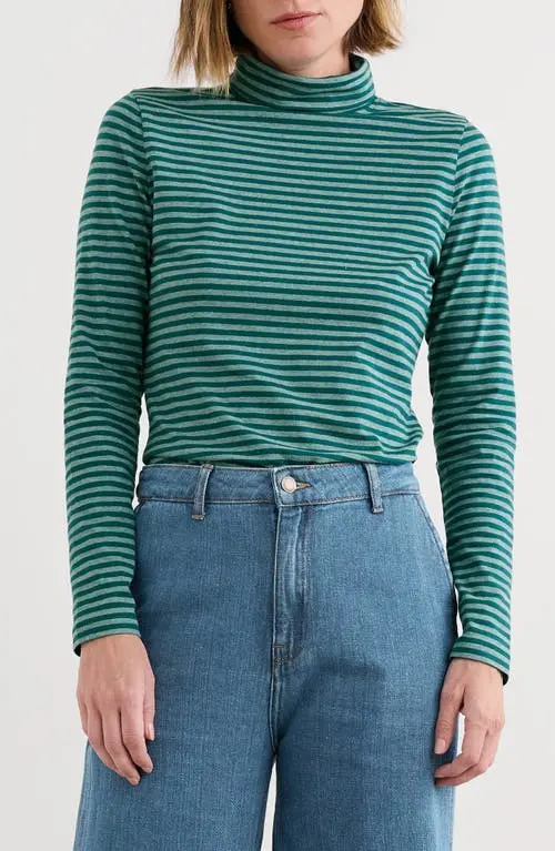 SEASALT CORNWALL Landing Stripe Cotton Turtleneck