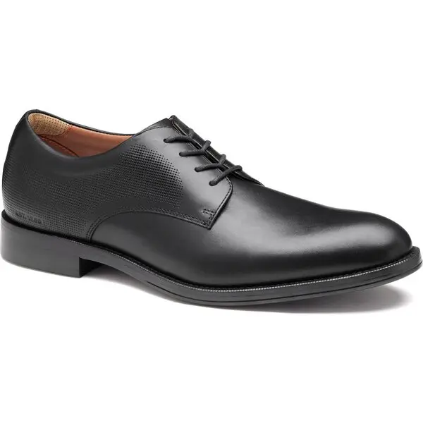 Johnston & Murphy Copley Xc+ Waterproof Plain Toe Derby - Black Waterproof Full Grain