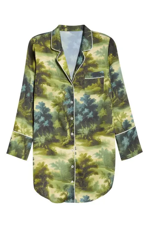 KILO BRAVA Print Long Sleeve Sleep Shirt