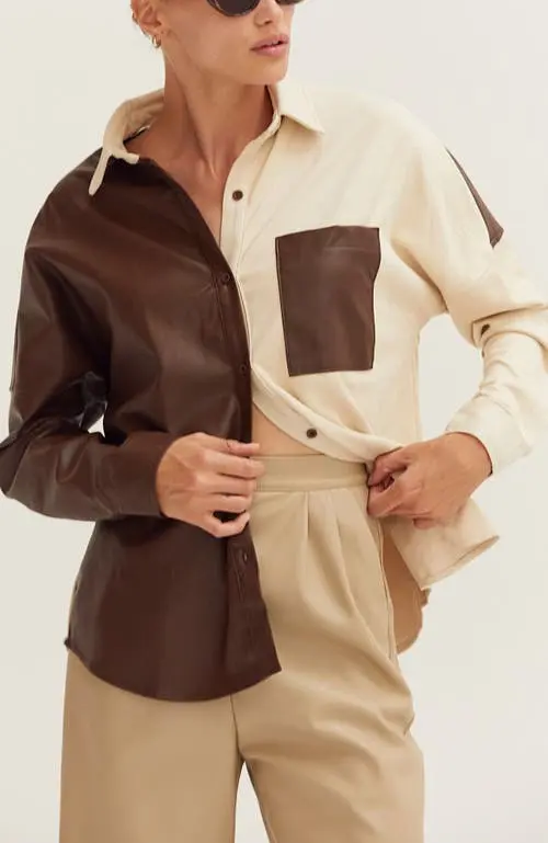 CRESCENT Mixed-media Shirt