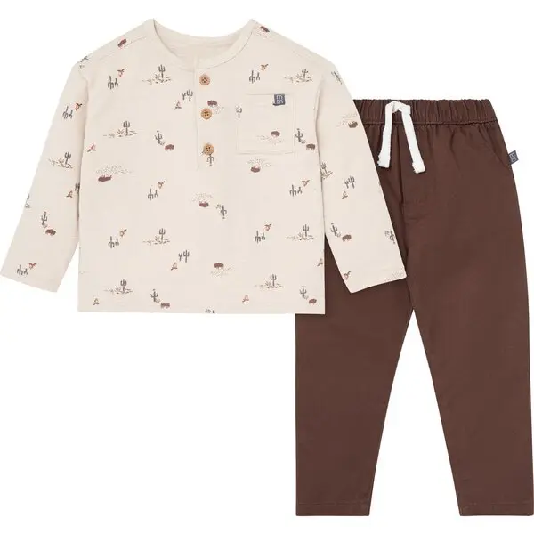 MODERN MOMENTS™ BY GERBER Henley Top And Pant Set - Cactus