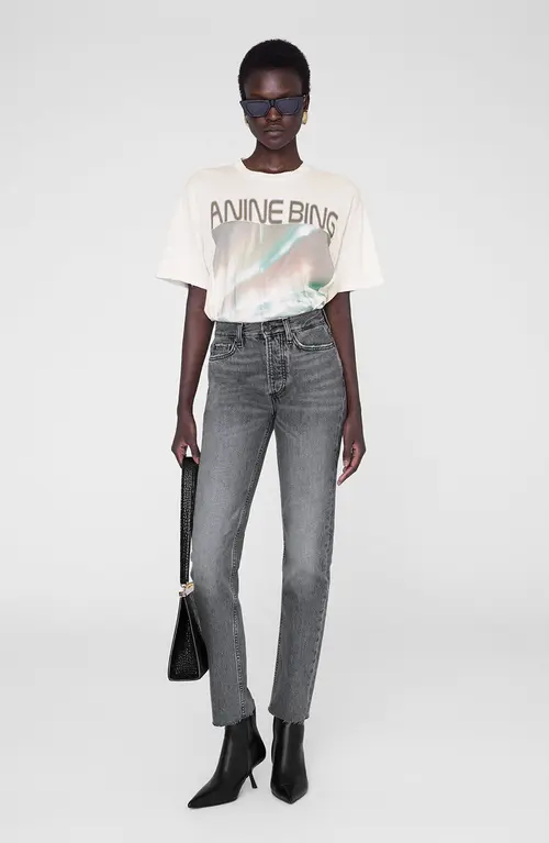 ANINE BING Cade Tee Northern Lights T-shirt - Off White