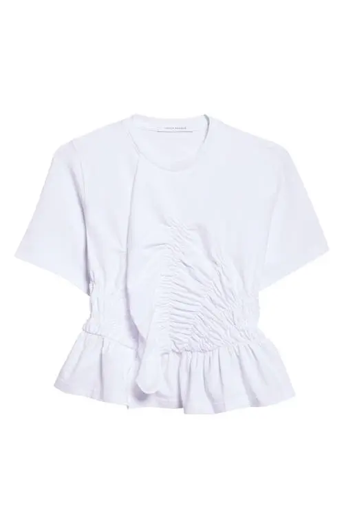 Cecilie Bahnsen Ace Smocked Jersey Peplum T-shirt