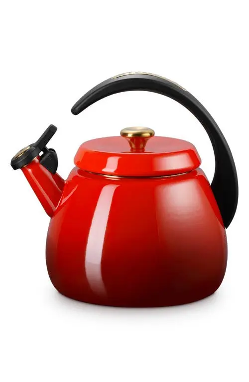 LE CREUSET 2.2-quart Enameled Stainless Steel Whistling Cloche Kettle