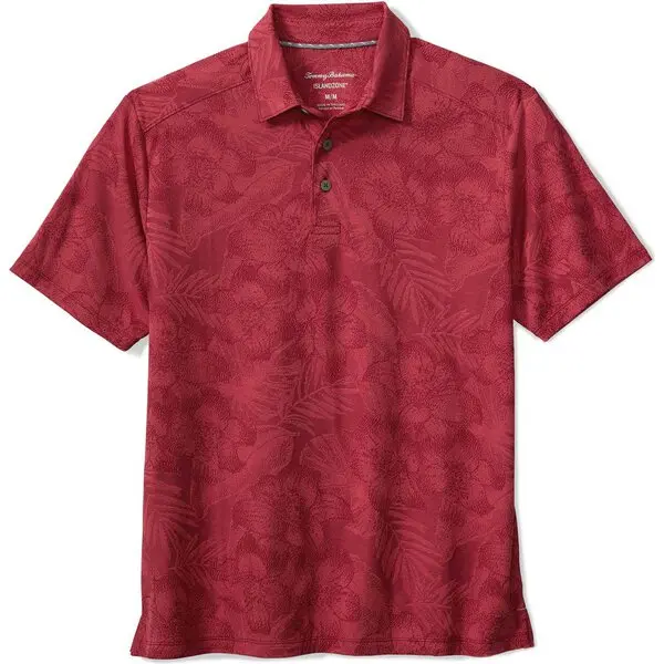 Tommy Bahama Palm Fresco Hibiscus Islandzone® Polo - Dark Sangria