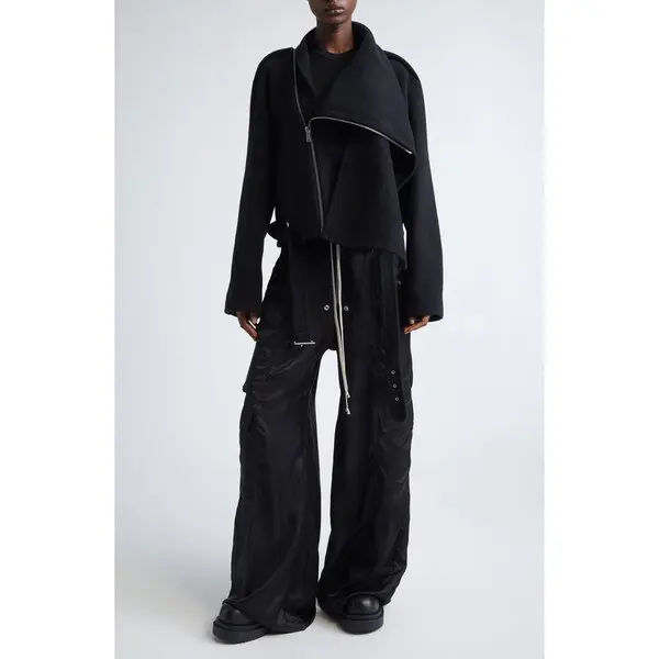 Rick Owens Concordians Cashmere Crop Flight Jacket
