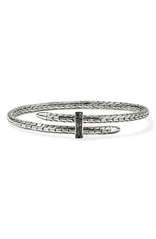 John Hardy Spear Flex Cuff, Sterling Pavé