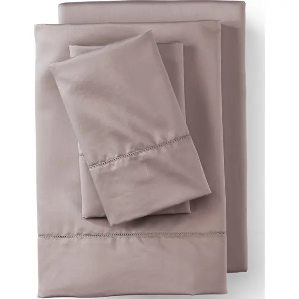 LANDS' END 700 Thread Count Luxe Sateen Egyptian Cotton No Iron Bed Sheet Set