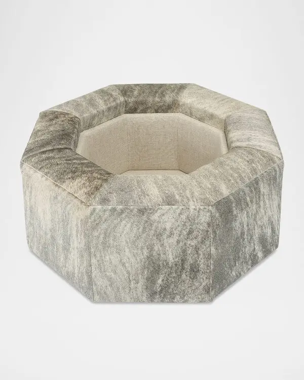 MASSOUD Arti 42" Hair On Hide Cocktail Bench With Storage