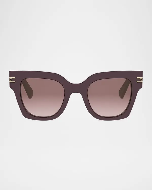 BVLGARI B. Zero1 Acetate Square Sunglasses