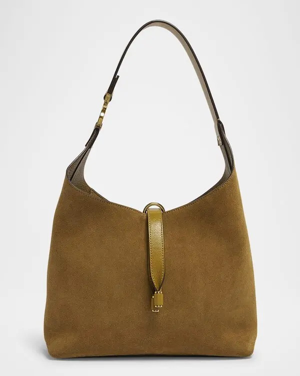 Chloé Marcie Small Hobo Bag In Suede