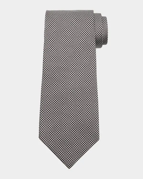 TOM FORD Micro-houndstooth Silk Tie