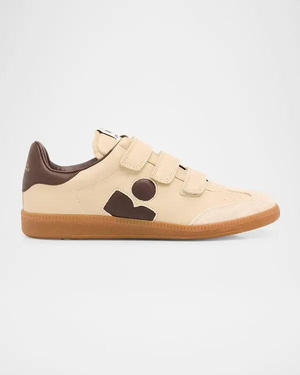 Isabel Marant Beth Mixed Leather Grip-strap Sneakers