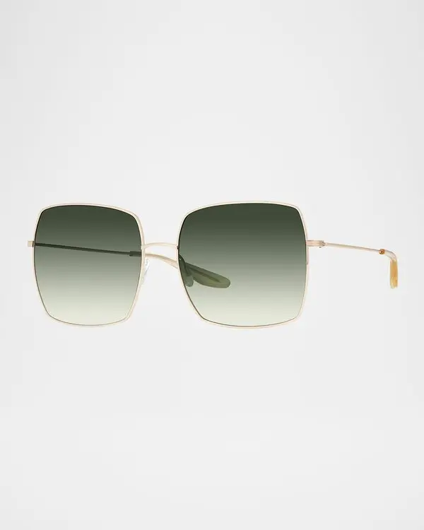 Barton Perreira Folasade Titanium Square Sunglasses