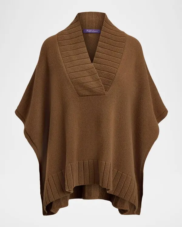 Ralph Lauren Lofty Cashmere Jersey Cape Sweater