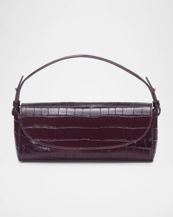 Vince Sabrina Mini Croc-embossed Leather Top-handle Bag