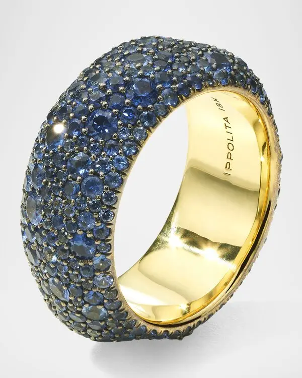 Ippolita 18k Stardust Dune Ring In Medium Blue Sapphires