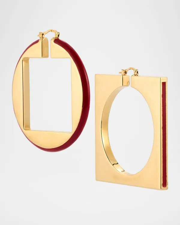 Jacquemus Les Creoles Rond Geometric Earrings