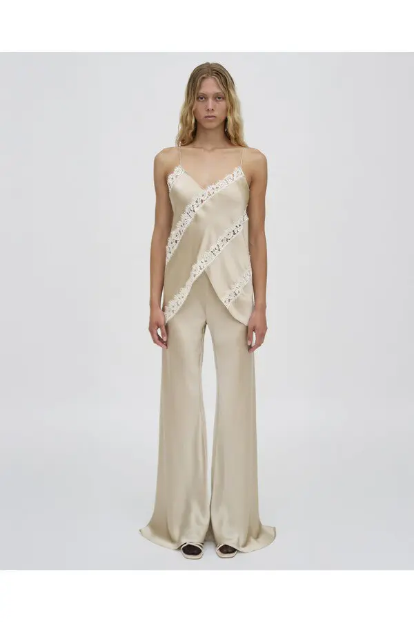 Rosetta Getty Bias Cut Wide Leg Pant