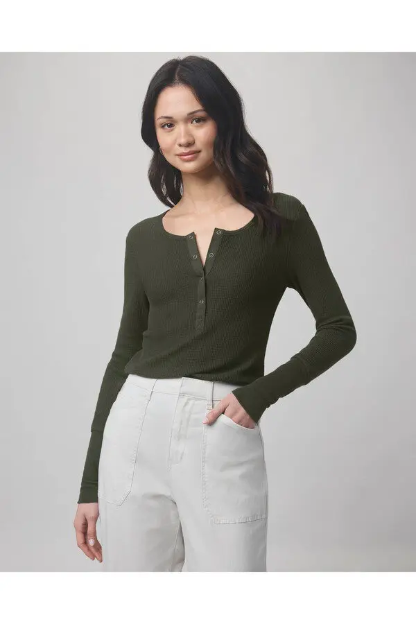 Splendid Thermal Forever Henley - Green