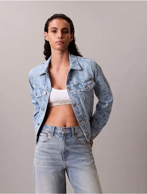 Calvin Klein Allover Monogram Classic Trucker Jacket