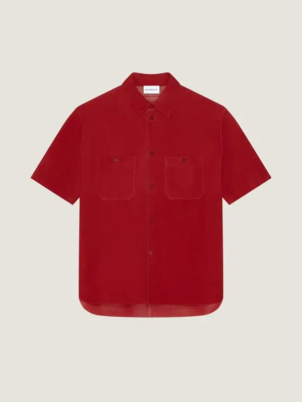 Givenchy Couture Seam Overshirt In Suede
