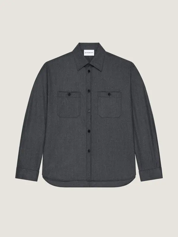 Givenchy Couture Seam Overshirt In Flannel