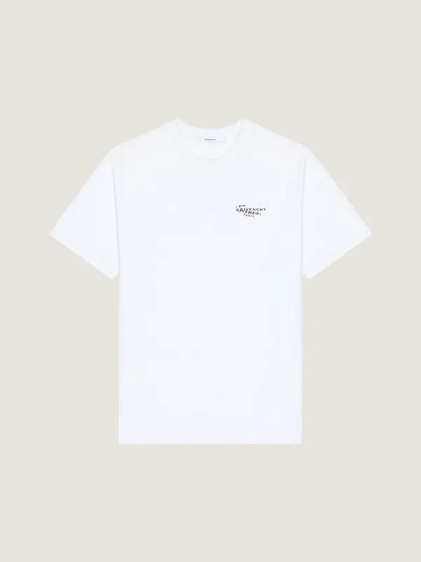 Givenchy T-shirt In Cotton With Stamp Print - White