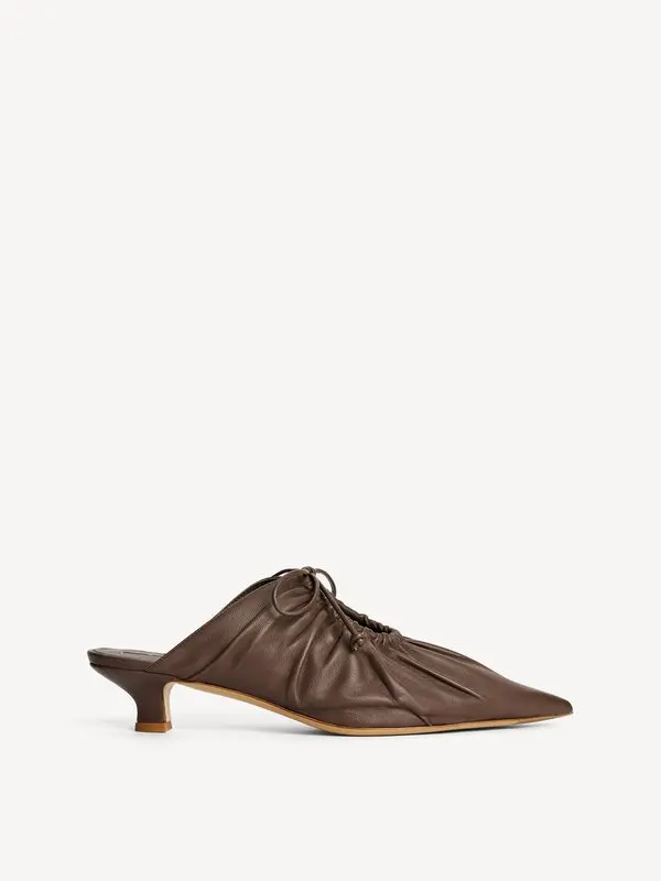 BY MALENE BIRGER Masey Leather Mules - Carafe