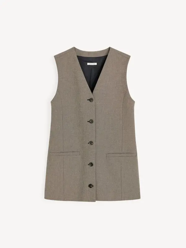 BY MALENE BIRGER Francine Waistcoat - Mixed Weave Beige