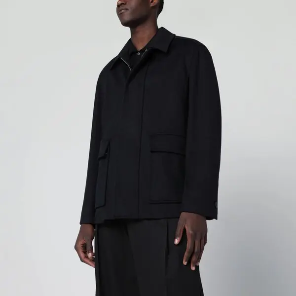 LARDINI Zip-up Wool Jacket