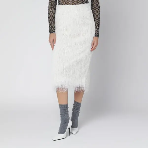 Dries Van Noten Midi Skirt With Fringes