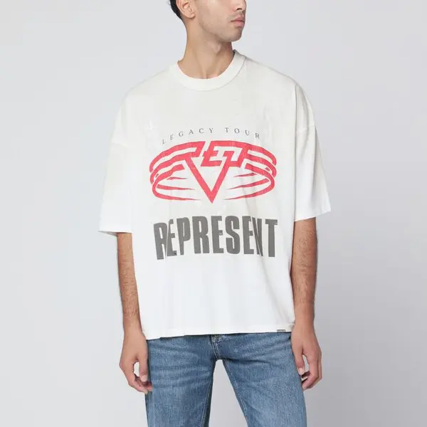 REPRESENT Reversible Living Legacy Tour T-shirt In Écru