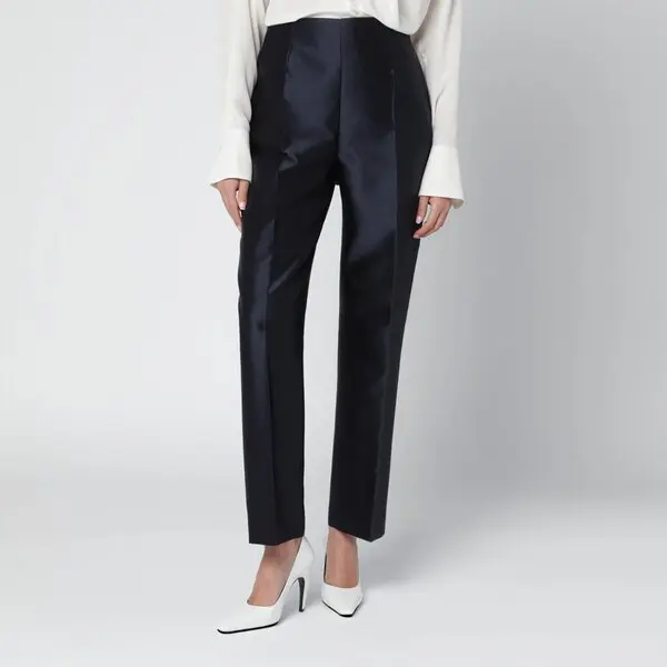 Alberta Ferretti Silk-blend Satin Trousers