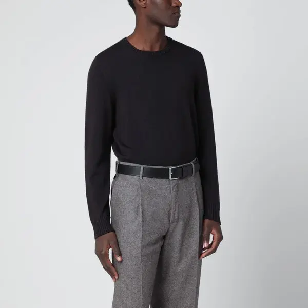 DRUMOHR Truffle Coloured Wool Crew Neck Sweater