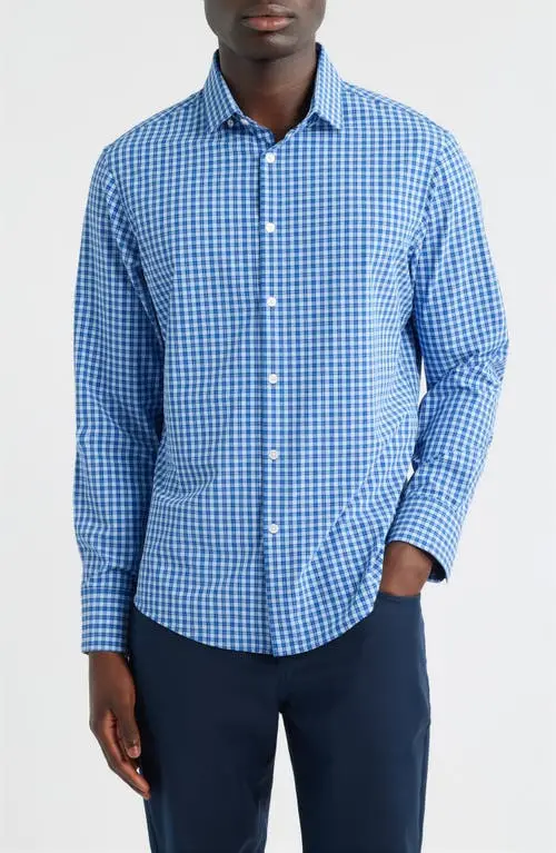 Mizzen+main Leeward No Tuck Trim Fit Plaid Performance Button-up Shirt