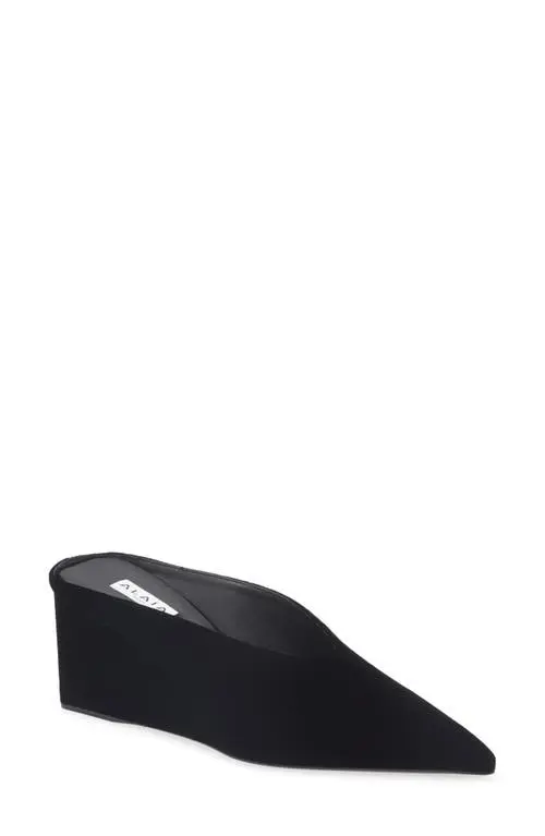 Alaïa Cube Pointed Toe Wedge Mule