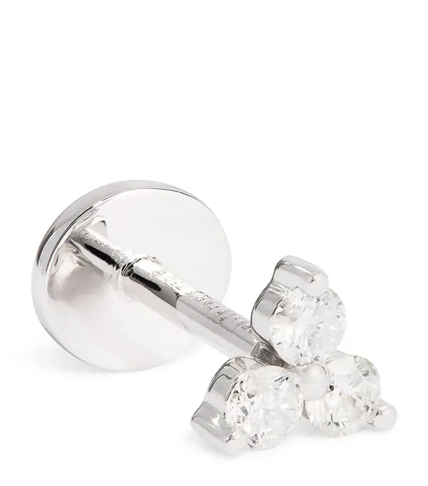 PERSEE Gold And Diamond Triangle Single Earring