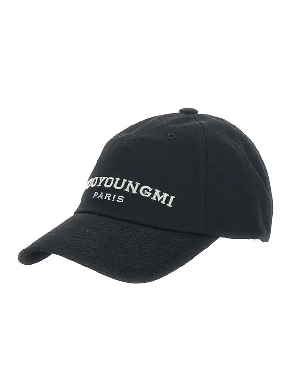 WOOYOUNGMI Baseball Cap With Logo Lettering On The Front In Cotton