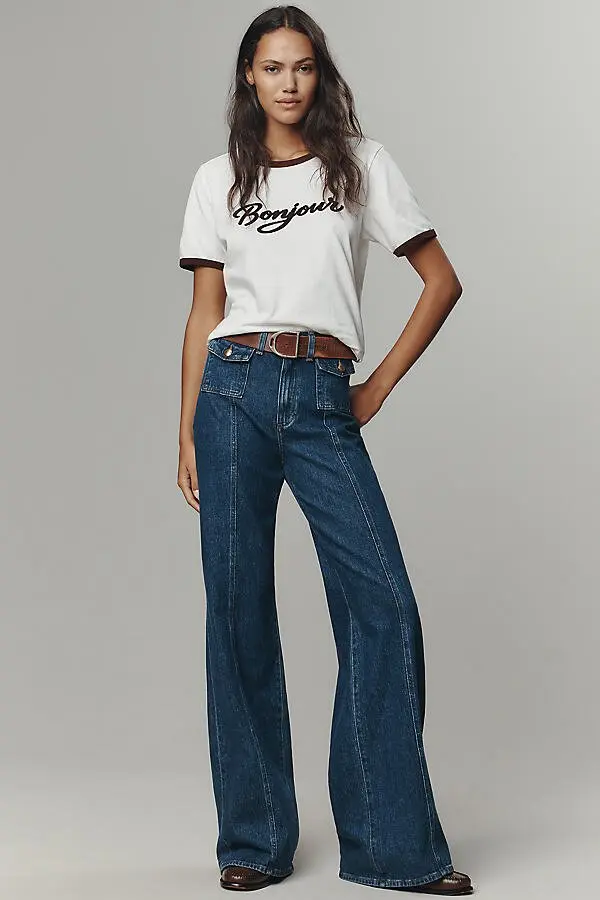 7 For All Mankind Lotta High-rise Wide-leg Jeans