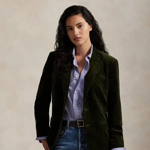 Ralph Lauren Single-breasted Corduroy Blazer