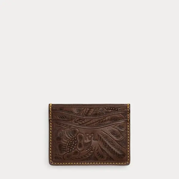 Ralph Lauren Hand-tooled Leather Card Case