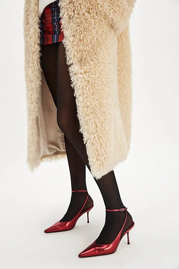 Jeffrey Campbell Exec Heels - Wine Metallic