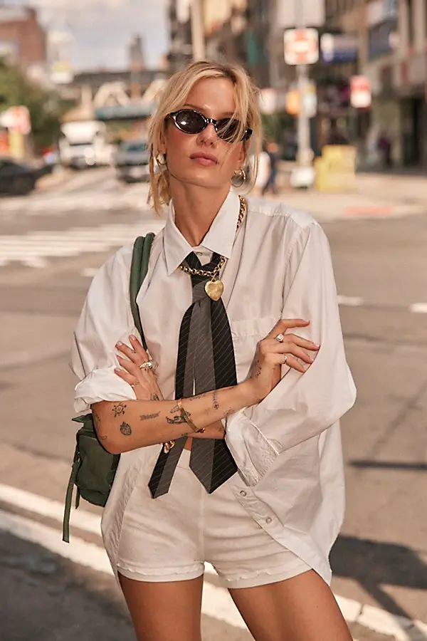 Free People Soft Touch Shorties - Clean Ivory