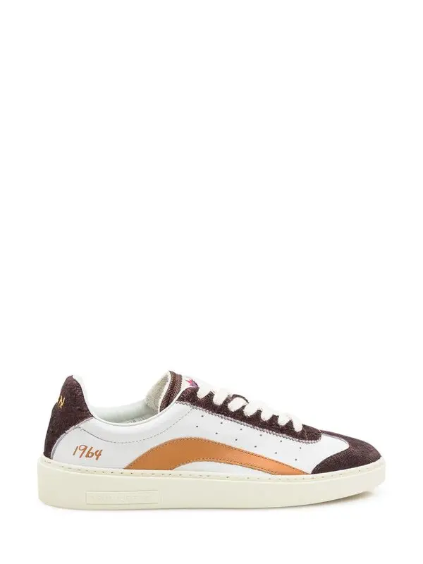 Dsquared2 1964 And Brown Leather And Suede Sneakers